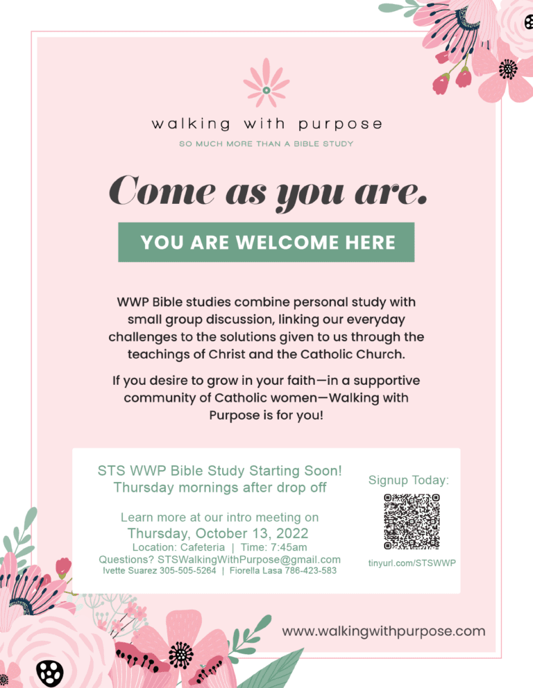 Walking with Purpose Women’s Bible Study – Church of the Little Flower